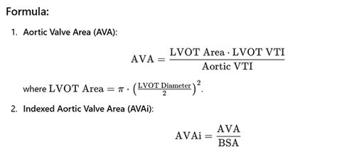 Aortic Valve Area Calculator Echocardiographeror