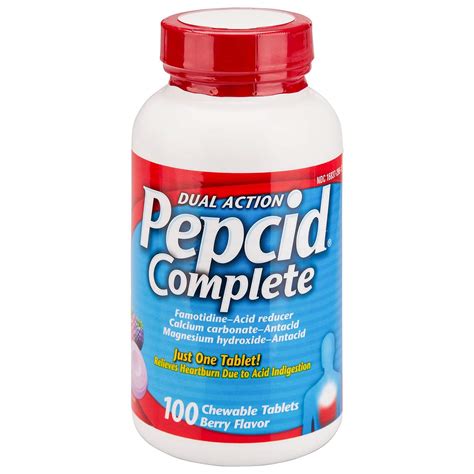 Pepcid Complete Dual Action Acid Reducer And Antacid Berry Flavored