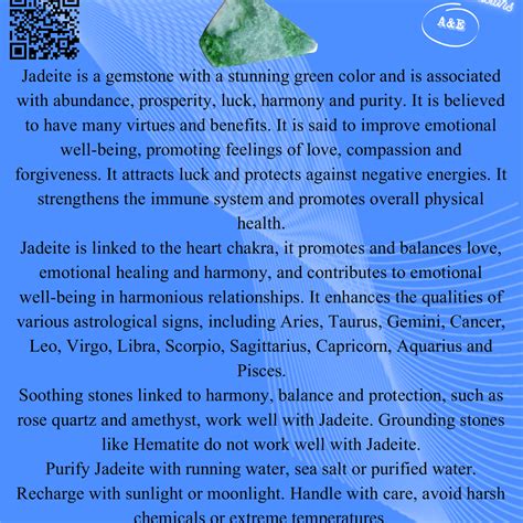 Descriptive Cards - Precious Stones & Crystals - Jadeite | Arômes ...