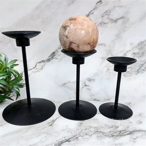 Metal Rotating Sphere Stand For Crystal Rituals Lv4033 Bliss Crystals