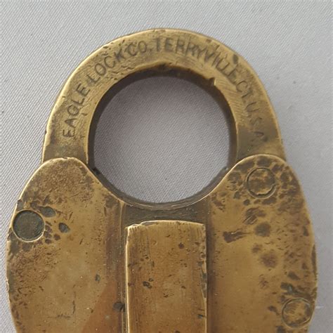 Antique Eagle Lock And Co Brass Padlock Architectural Decor
