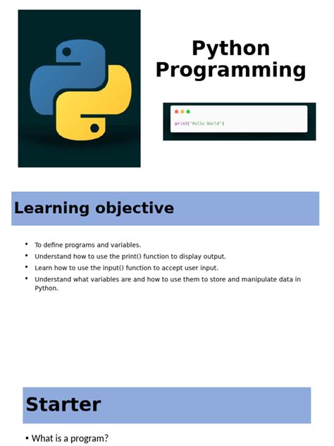 L1 Introduction To Programming Pdf Python Programming Language