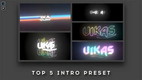 Top 5 Alight Motion Intro Presets Free Xml Editing Stock