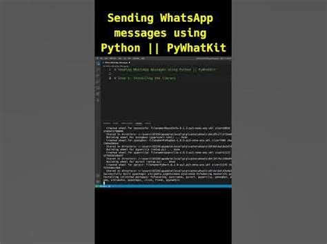 Sending WhatsApp messages using Python || PyWhatKit - YouTube