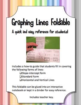Graphing Lines Foldable By Algebra Made Fun TPT