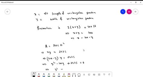 Solved A Farmer Has A Rectangular Garden Plot Surrounded By 180 Ft Of