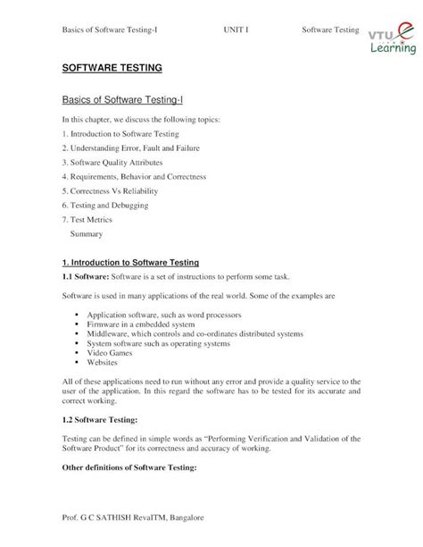Pdf Basics Of Software Testing I