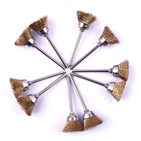 20pcs 3mm Brass Wire Brushes Wheel Dremel Accessor Grandado