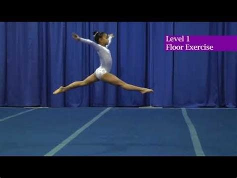 Level 1 Floor Exercise Floor Workouts Gymnastics Training Gymnastics