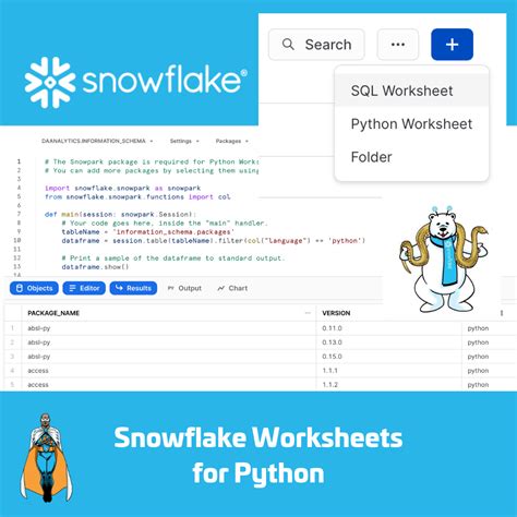 Introducing Snowflake Worksheets For Python Daanalytics