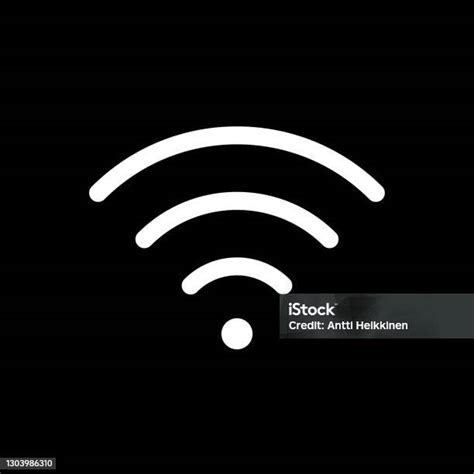 Wifi 아이콘 와이파이 기호 무선 인터넷 연결 표지판입니다 심플한 플랫 쉐이프 로고 흰색 배경에 고립 된 검은 실루엣 벡터