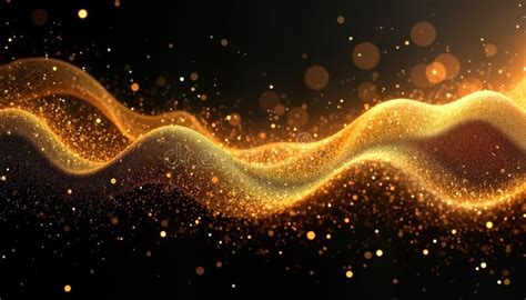 Abstract Gold Particle Background Design Shiny Glittering Texture Festive Holiday Wallpaper