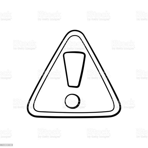 느낌표 주의 기호의 격리된 벡터 그림 디자인 표지 등을위한 얇은 선 아이콘 경계 표지에 대한 스톡 벡터 아트 및 기타 이미지 경계 표지 교통 교통사고 충돌 사고