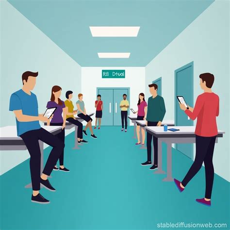 Queueing System In Hospital Stable Diffusion Online