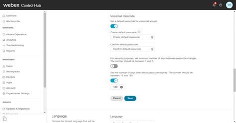 Configure A Default Voicemail Passcode For All New Users