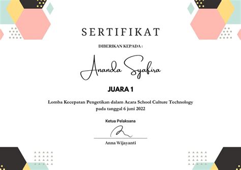 Quick Typing Certificate Freelancer