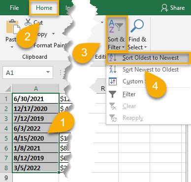 How To Sort Dates In Excel Spreadsheet Daddy