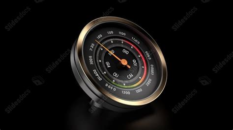 Iconic Representation Of A Barometer In 3d Powerpoint Background For