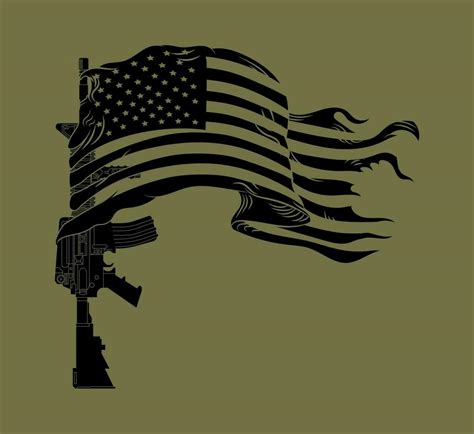 Usa Rifle Flag Second Amendment M4 Carbine 27667915 Vector Art At Vecteezy