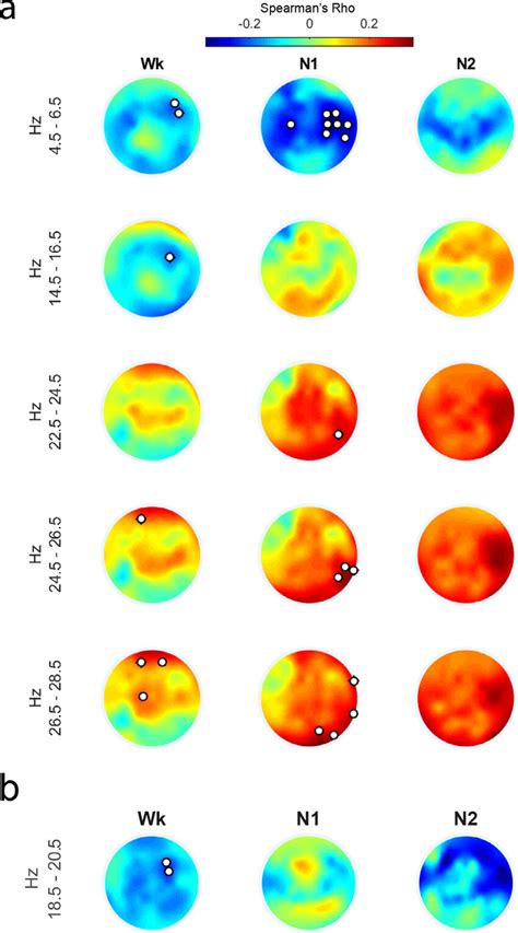 Topographic Plots Of Spearman Correlations Between Eeg Power Within Download Scientific Diagram