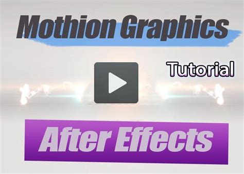 VÍdeo Tutorial After Effects Motion Graphics Workshop Curso