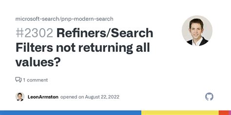 Refinerssearch Filters Not Returning All Values · Issue 2302 · Microsoft Searchpnp Modern