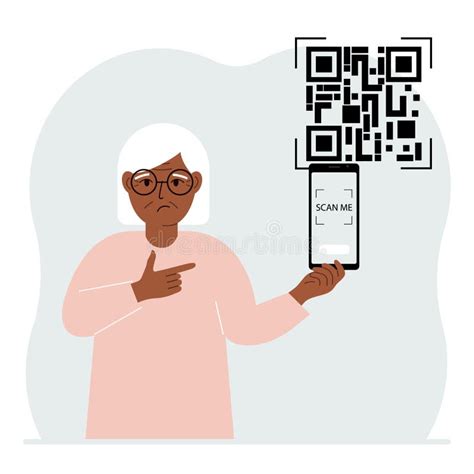Woman Scan Qr Code Stock Illustrations 606 Woman Scan Qr Code Stock