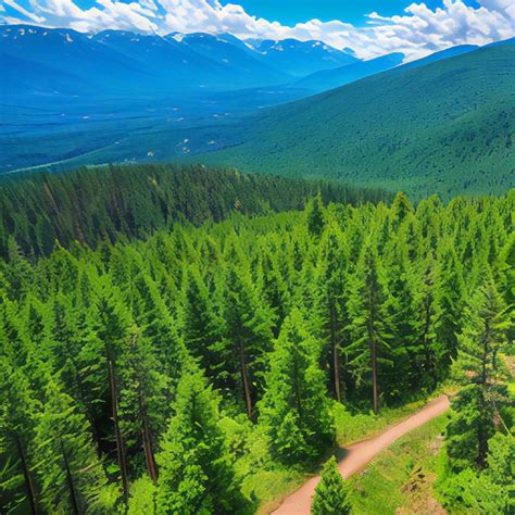 Vista Aérea Del Bosque De Coníferas En Las Montañas Hermoso Paisaje De
