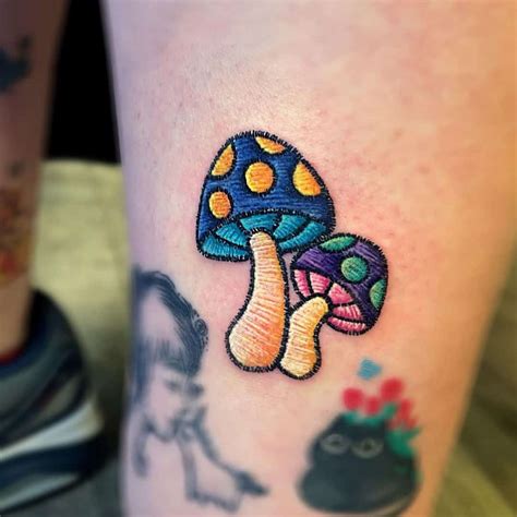 Trippy Mushroom Tattoo