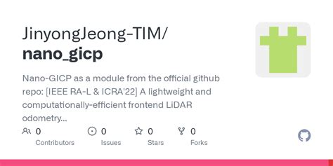 github jinyongjeong tim nano gicp nano gicp as a module from the