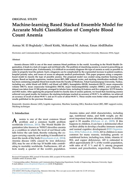 Pdf Machine Learning Based Stacked Ensemble Model For Accurate Multi