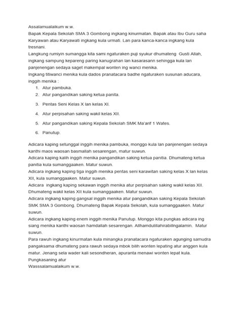 Contoh Pranoto Coro Jawi Sanes Ipun Pdf