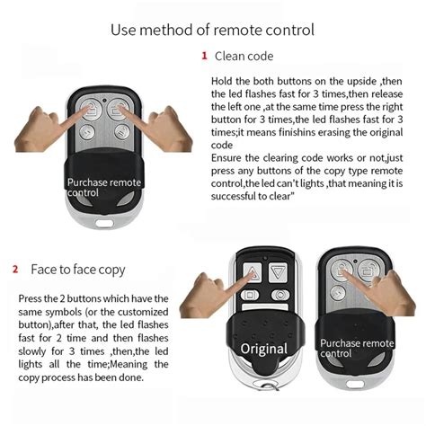 Metal Push Button Remote Control Transmitter ABCD Lock Unlock 4Button 433MHz Universal 4