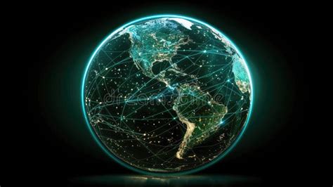 A Digital Representation Of Global Connectivity Featuring A Network Of