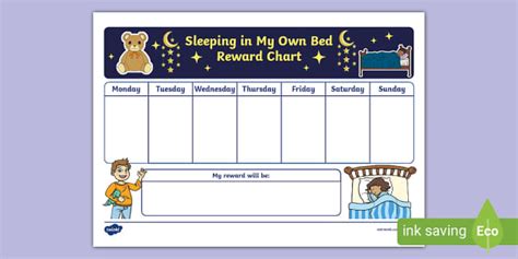 Sleeping In Own Bed Reward Chart Teacher Made Twinkl