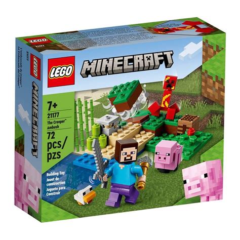 Set Lego Minecraft La Emboscada Del Creeper 21177 Walmart