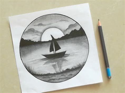Easy Night Sky Scenery Drawing