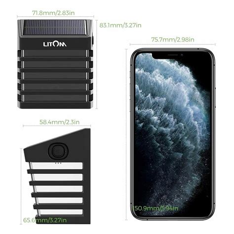 Litom Led Solar Fence Lights 4pcs