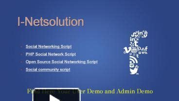 PPT Open Source Social Networking Script Social Community Script PowerPoint Presentation