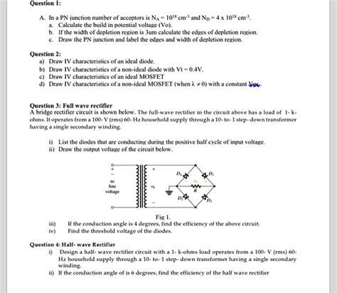 Solved A In A Pn Junction The Number Of Acceptors Is N 10 18 Cm 3 And Np 4 X 10 18 Cm 3