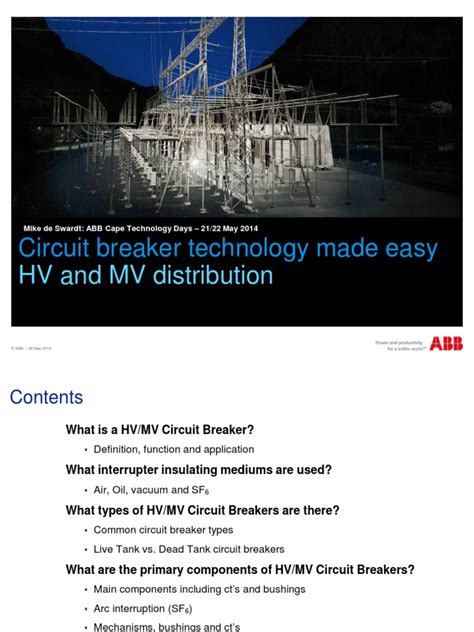 Circuit Breaker Technology Made Easy Hv And Mv Distribution