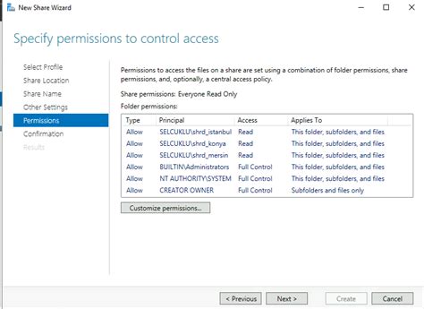 Windows Server 2019 File Server Üzerinde Dsf Ile Access Based
