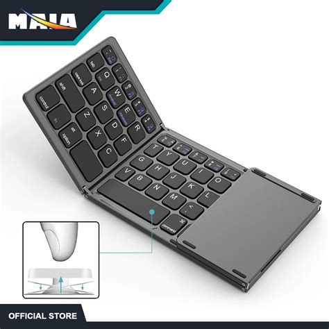 Maia Mini Folding Keyboard Foldable Wireless Bluetooth Keyboard With Touchpad Lazada Ph