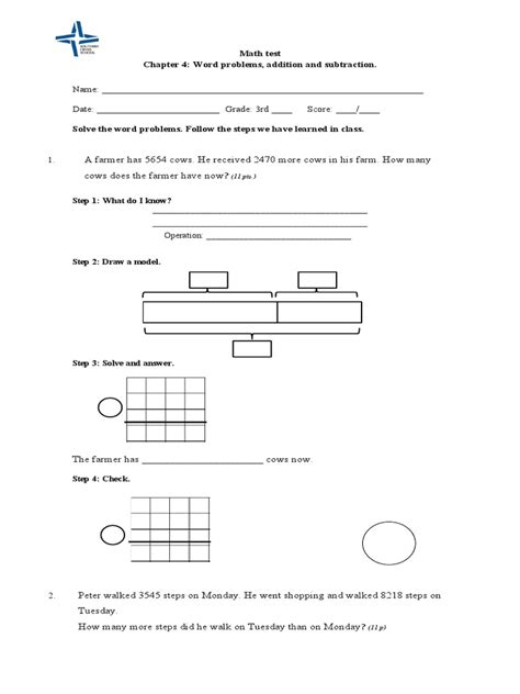 Math Test Word Problems Download Free Pdf Mathematics