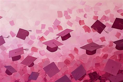 Graduation Cap Backgrounds Purple Petal Free Photo Illustration