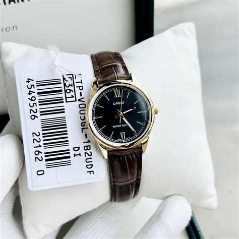 Đồng Hồ Nữ Dây Da Casio Ltp V005gl 1b2 Shopee Việt Nam