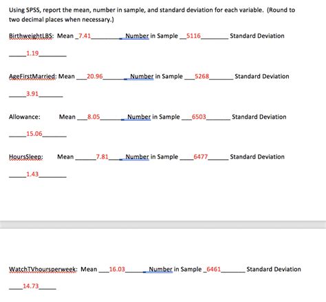 Solved Using SPSS Report The Mean Number In Sample And Chegg Com