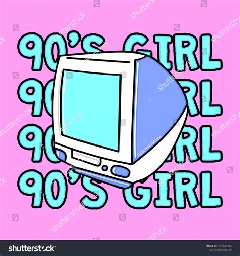 Computer Monitor Vector Slogan Print Stock Vector Royalty Free