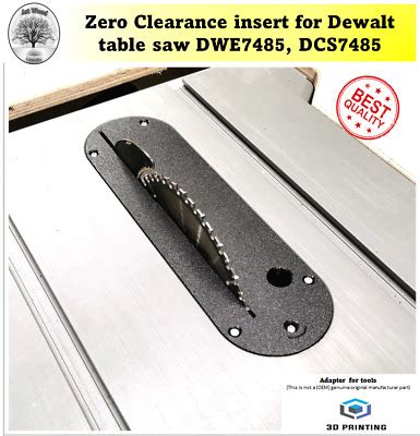 Zero Clearance Insert Dewalt 210mm Table Saw Dwe7485 Dcs7485 Made Uk