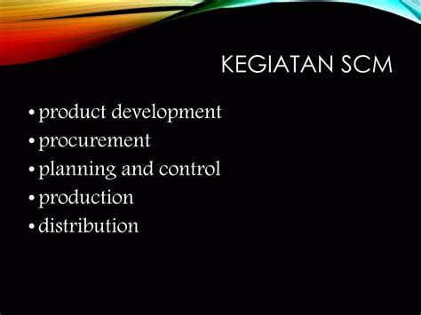 Kegiatan Scm PPT